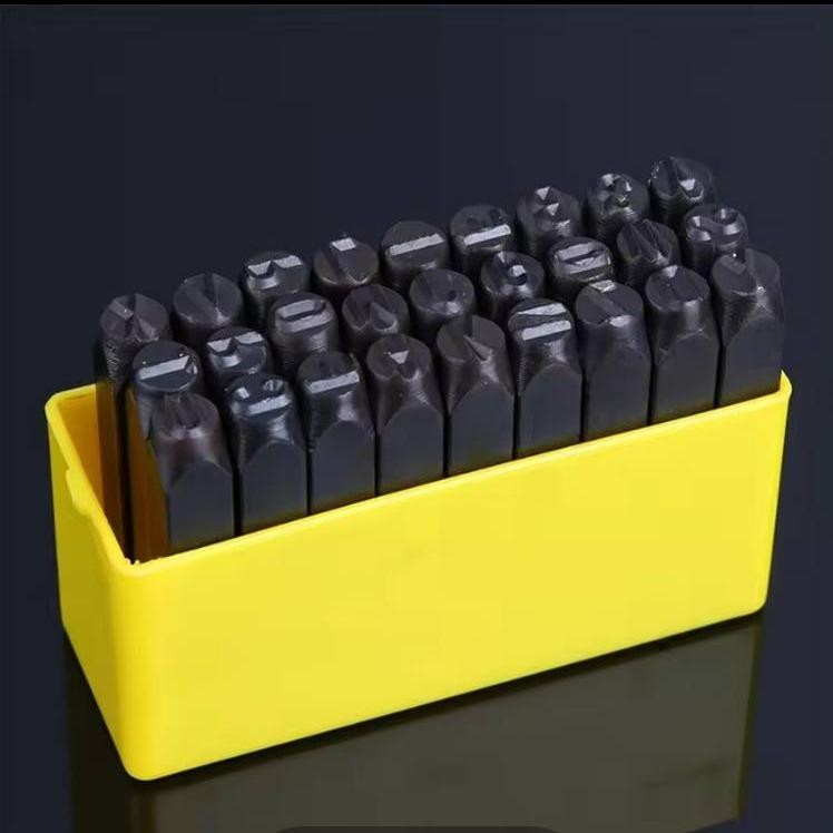 Electric 36pcs 4mm Steel Die Metal DIY Stamping kit Punch Tool Number ...
