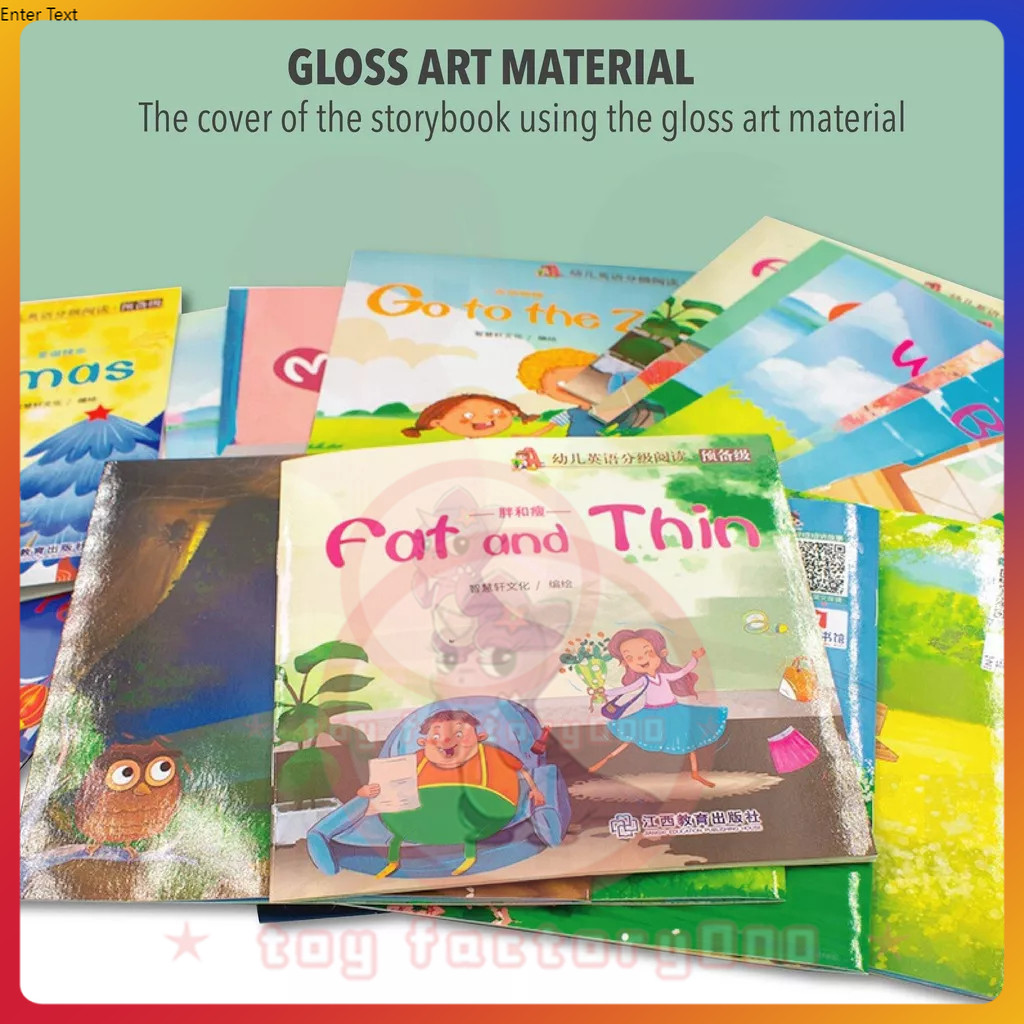 10/40/60 Books Kids Early Reading Story Books Full Color Coated Paper ...