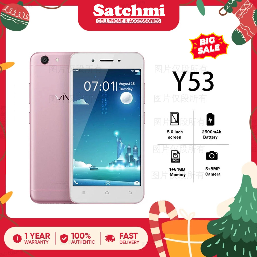 Y53 4+64GB smartphone 100% original 5.0 inch Dual SIM cellphone Cheap mobile phone | Shopee ...