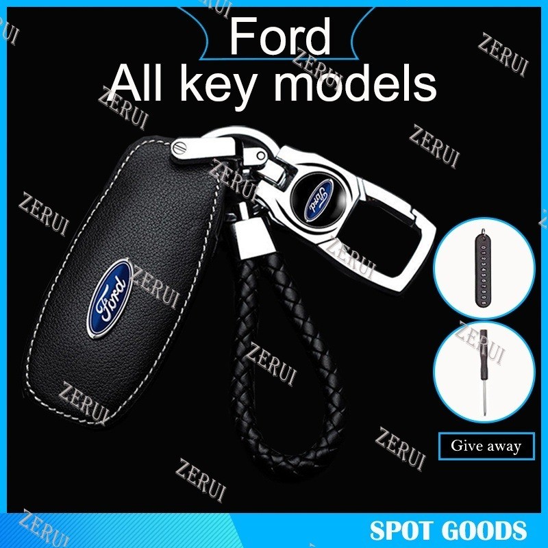 ZR For Ford Territory Ranger Fiesta Everest Remote Car Key leather Case ...