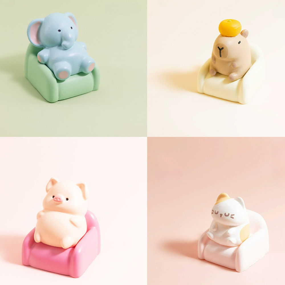 Elephant Keycap Cute Creative Personlized Blue Elephant Resin Keycaps ...