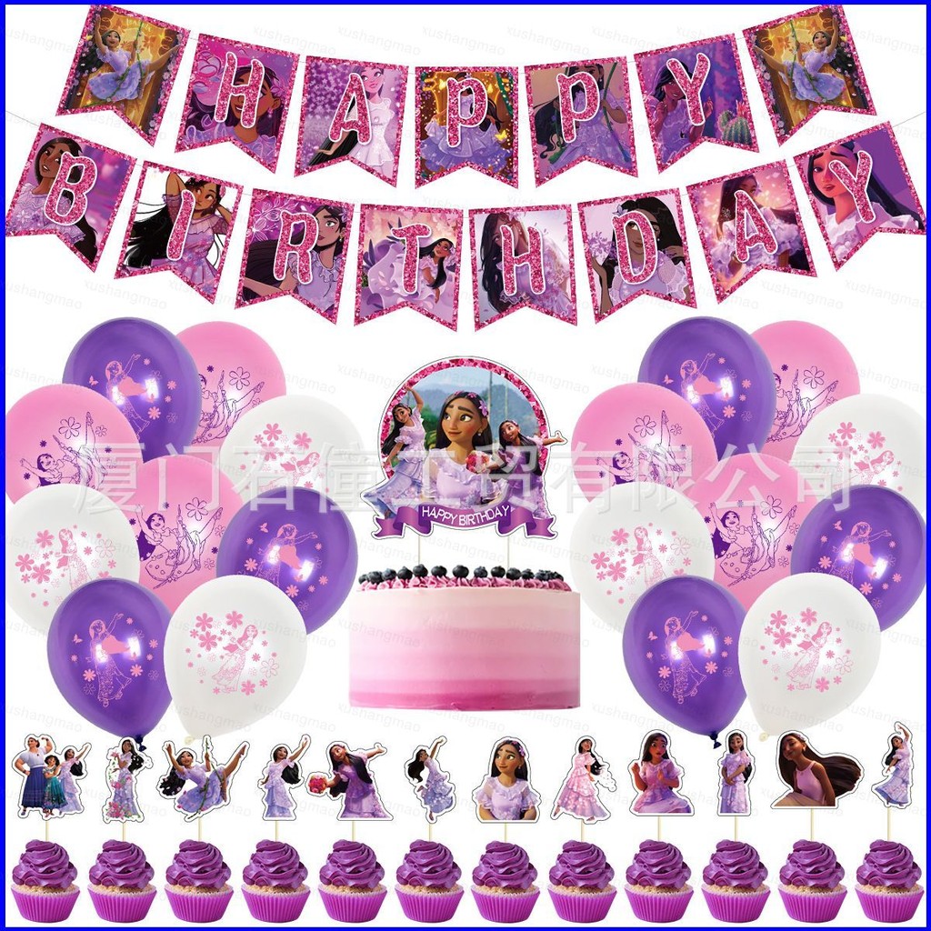 Encanto isabella Theme kids birthday party decorations banner cake ...