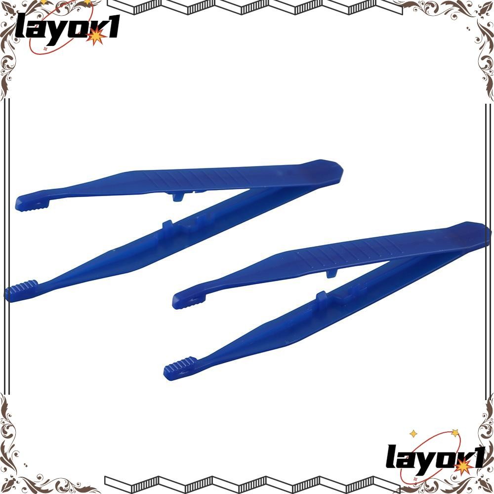 LAYOR1 10Pcs First Aid Tweezers, Blue Plastic Disposable Forceps, Kits ...