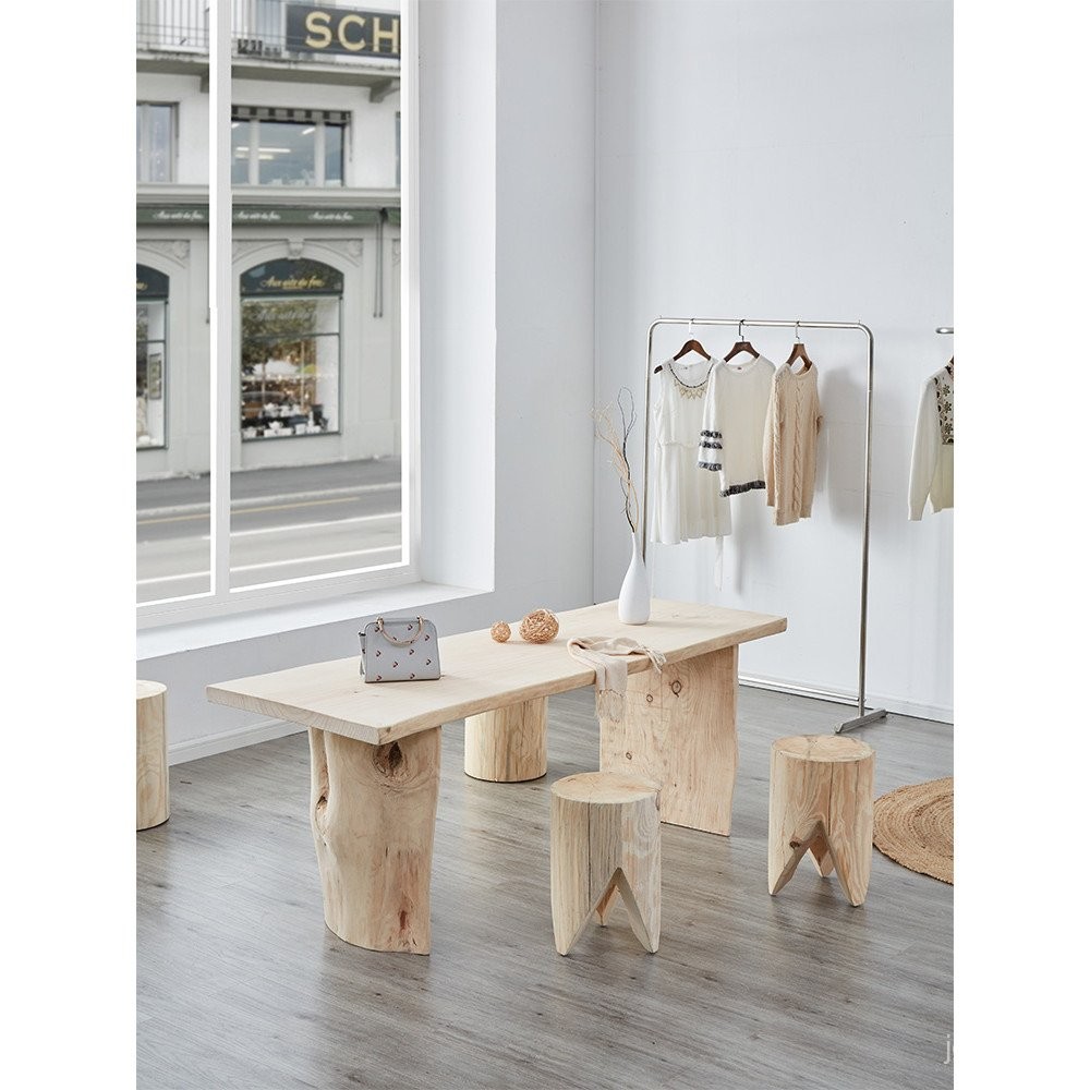 Nordic Clothing Store Display Table Island Water Flow Table Window ...