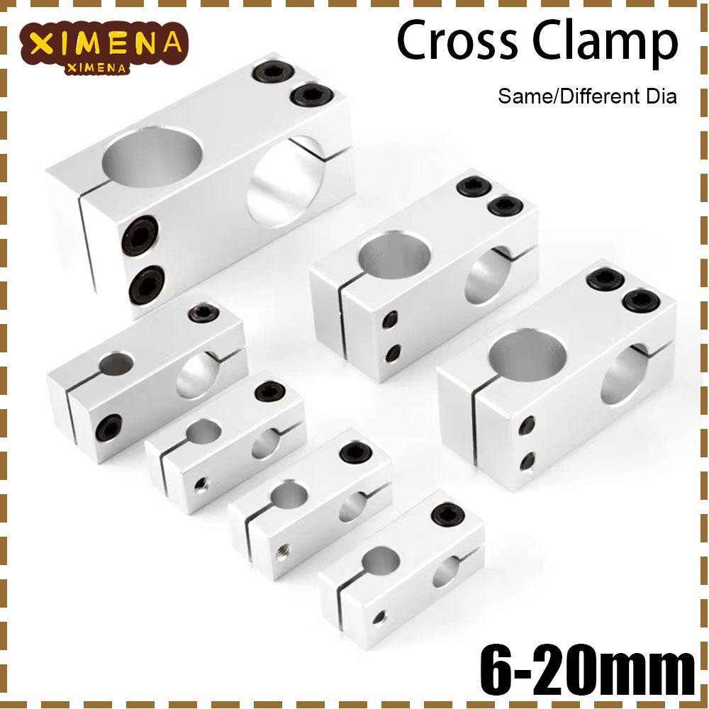 XIMENA 1Pcs Pillar Fixing Clamp, Aluminum Alloy Cross Block Steel Pipe ...