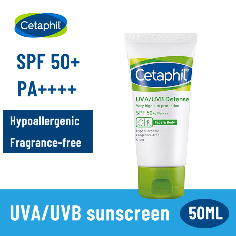 Cetaphil UVA/UVB Sunscreen Cream Hypoallergenic Daily Facial Moisturizer SPF 50+ /PA++++ 50ml ...
