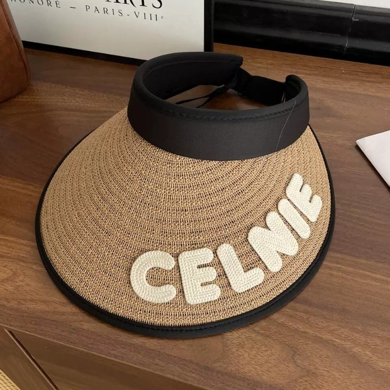 Fashion letter big brim empty hat hat women's summer outing vacation ...