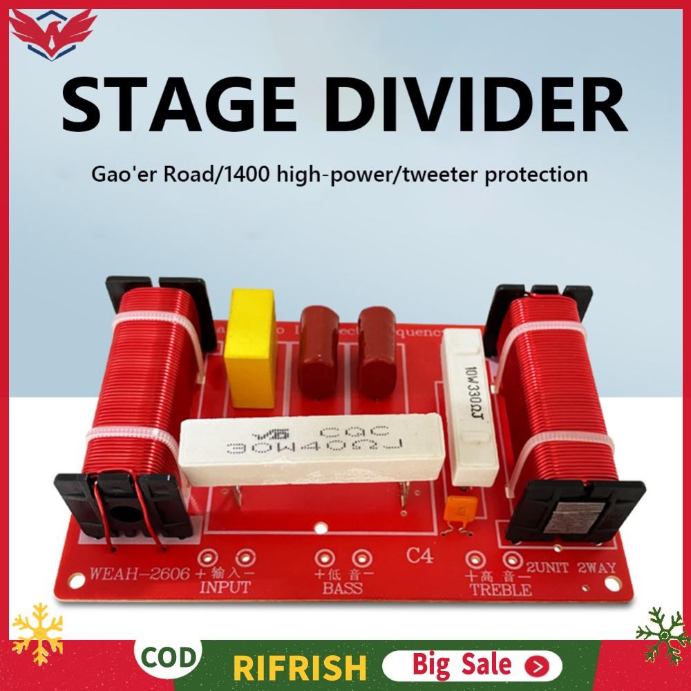 [Rifrish.ph] 400W Speaker Crossover 3200Hz 2 Ways Treble Bass Filter Frequency Divider | Shopee ...