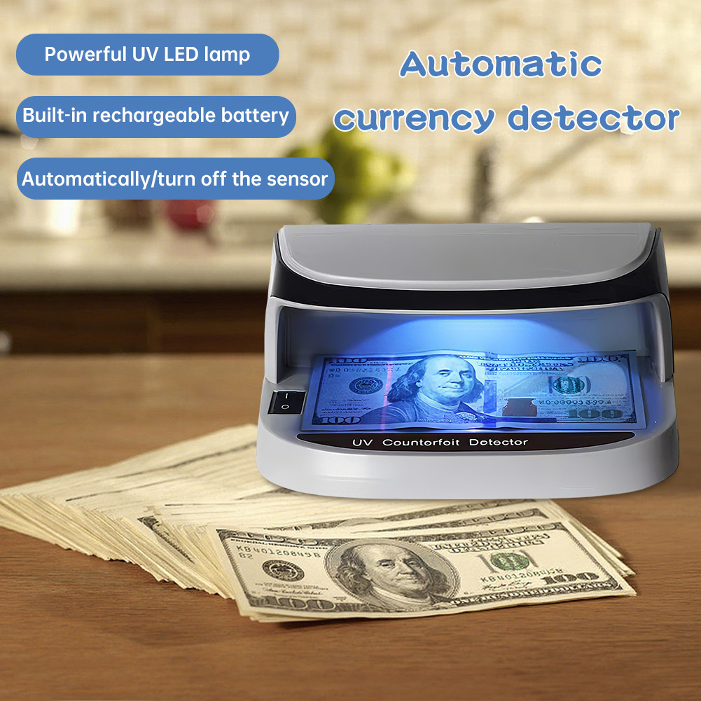Wireless Automatic Banknote Detector UV Light Money Detector Portable ...