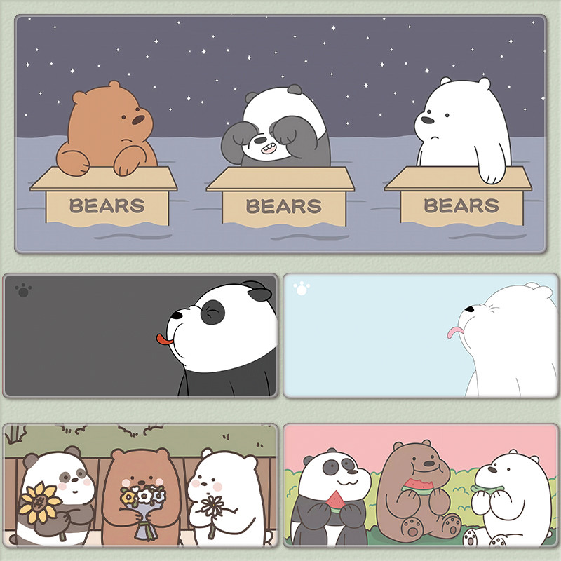 We Bare Bears Mouse Pad Large The Three Bare Bears Cute Cartoon ...