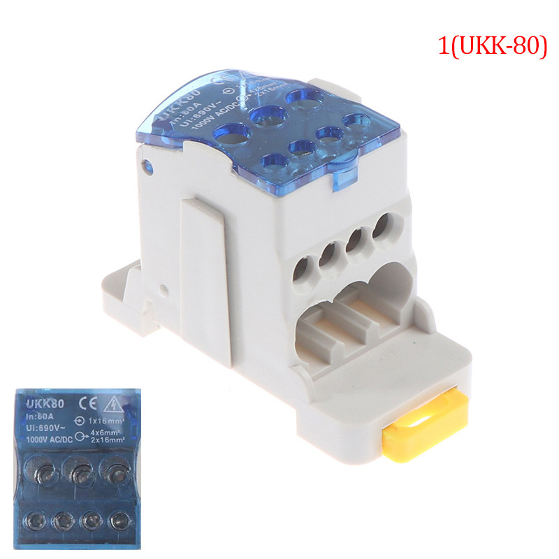 PP+UKK 80A/125A/160A 1 in multiple-out distribution box Din Rail Terminal junction | Shopee ...