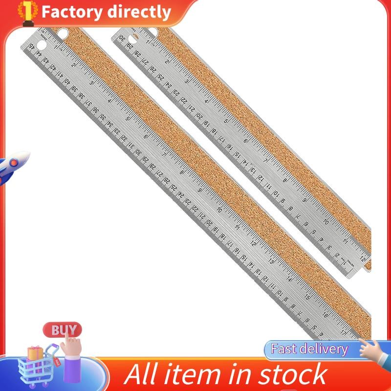 In stock-Non-Slip Ruler with Cork Backing:(12+18 Inch) Stainless Steel ...
