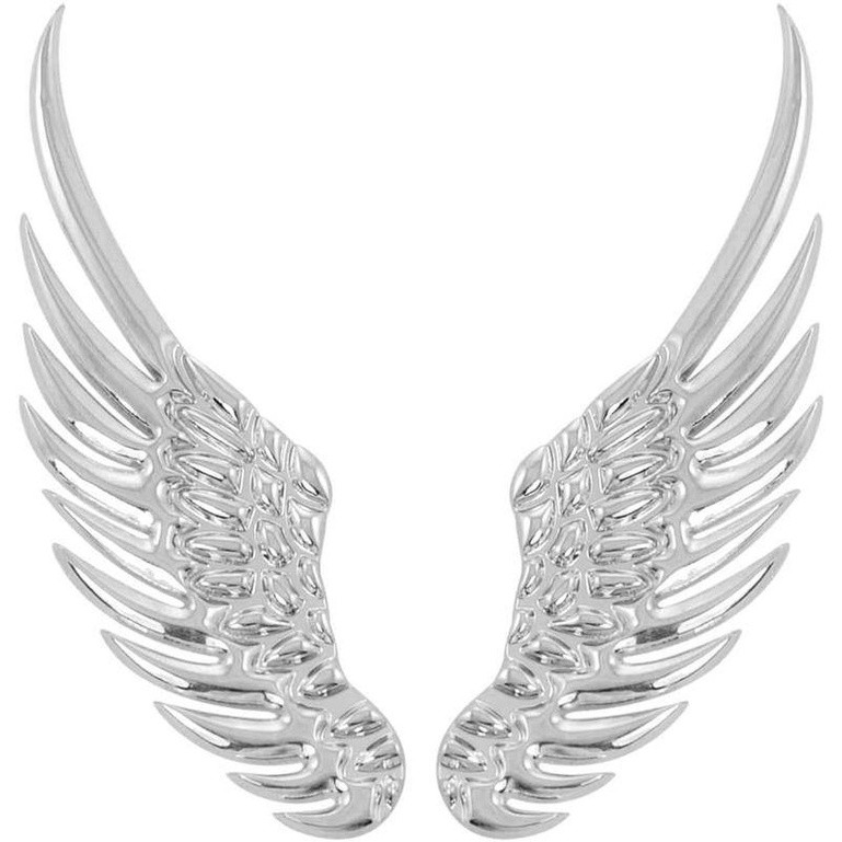 1Pair 3D Dimensional Alloy Metal Car Stickers Angel Hawk Eagle Wings ...