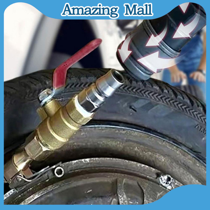 Tire Inflator Nozzle Quick Air Chuck Connector Clip Tyre Inflatable ...