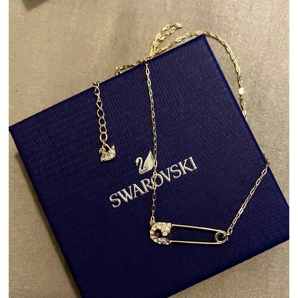 Paper Pin Necklace With 18K Gold Plated Swarovski | Shopee Philippines