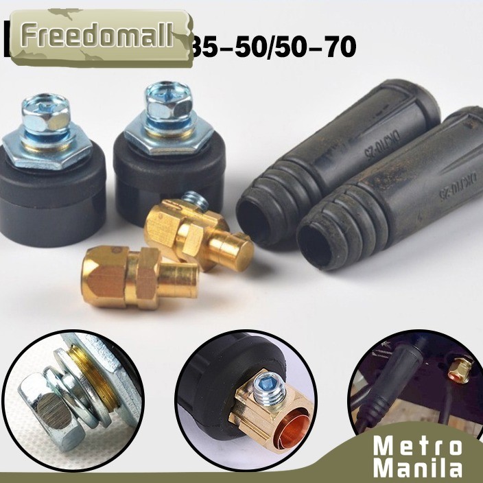 DKJ25-50-70 Welder Welding Cable Panel Connector Brass Socket Set Quick ...