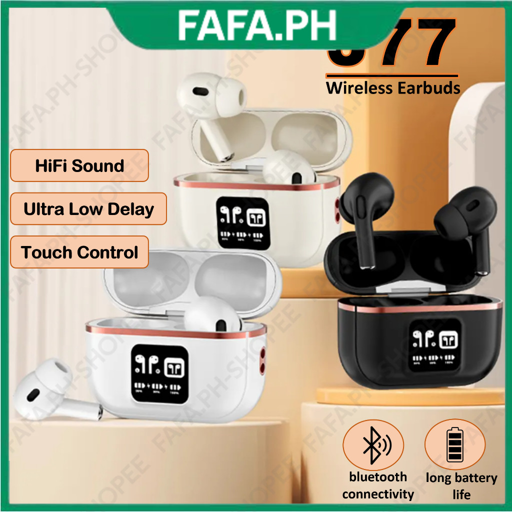 J77 TWS Wireless Bluetooth Earbuds Noise Cancelling Bluetooth Headset ...