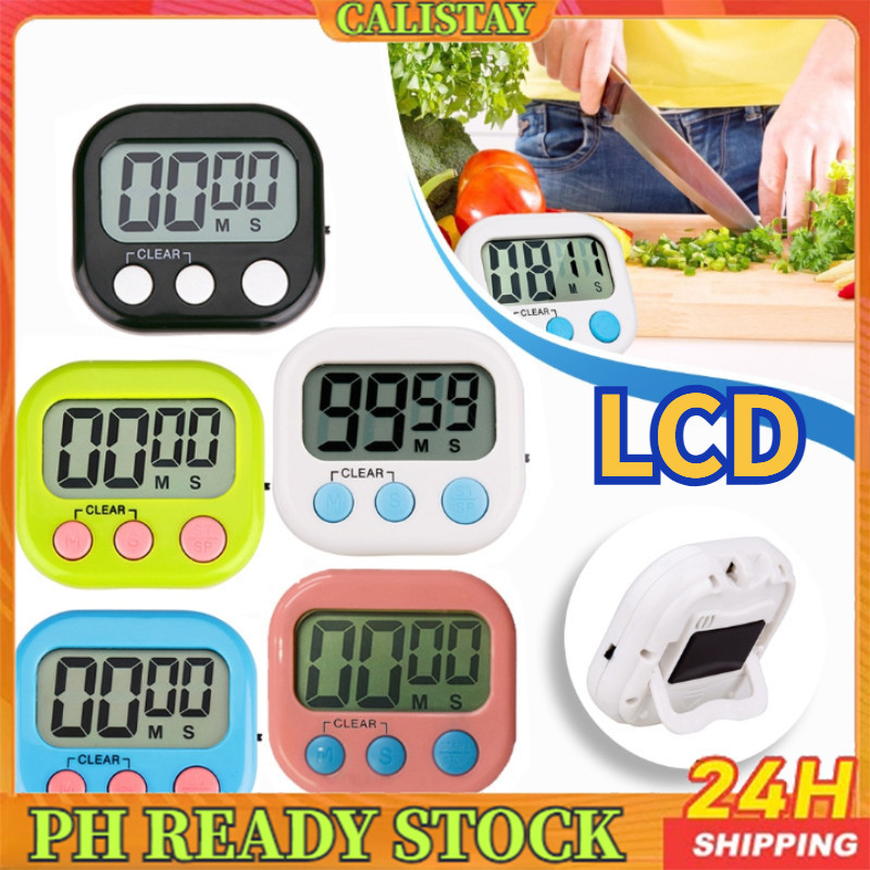 Large LCD Digital Kitchen Cooking Timer Count Down Up Clock Loud Alarm ...