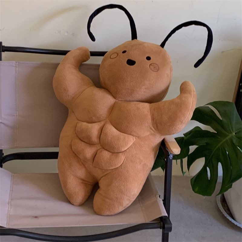 Creative Funny Muscle Cockroach Plush Toy Doll Cute Birthday Gift ...