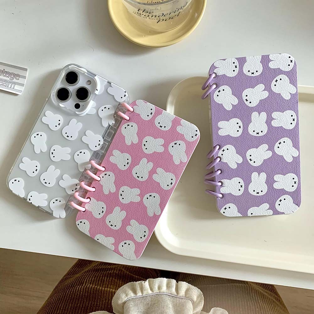 Cute Miffy For iPhone 16ProMax 15ProMax flip notebook phone case 13 ...
