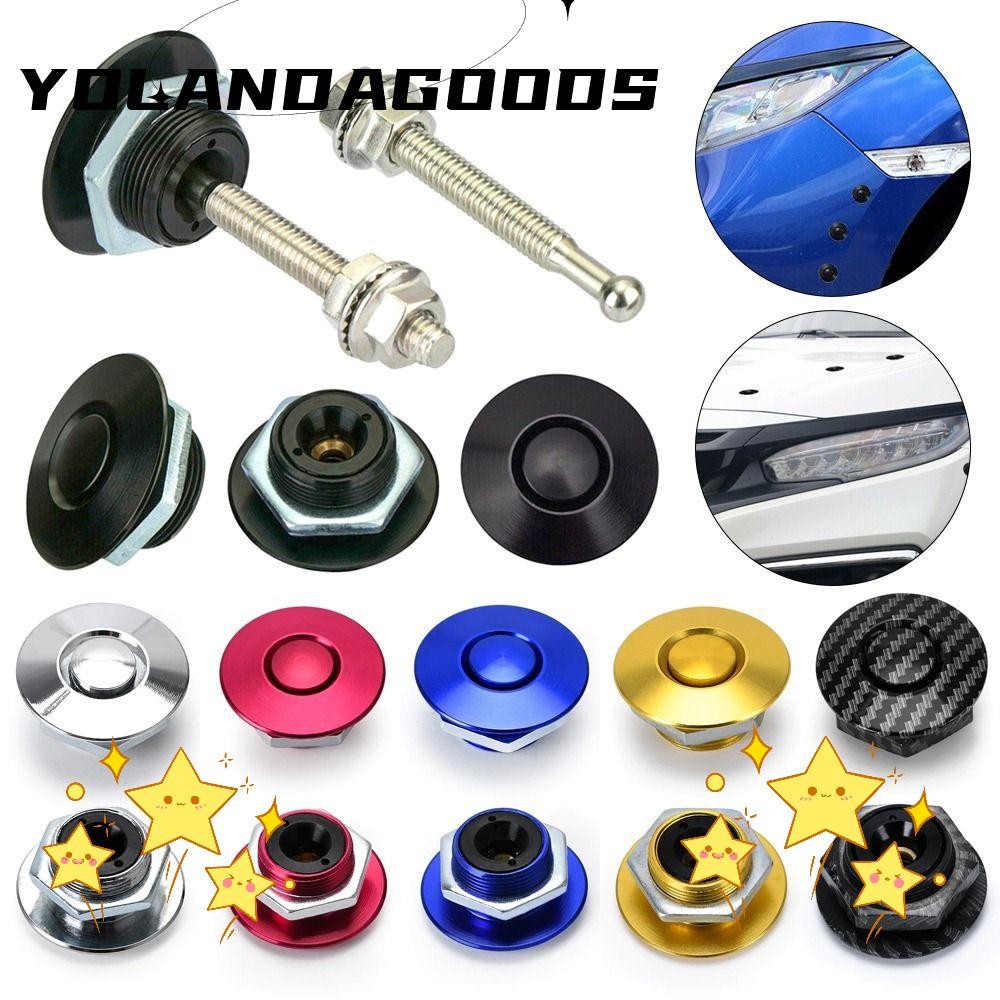 YOLA 1Pcs Push Button, Quick Release Latch Clip Front Bumper Hood Pin ...