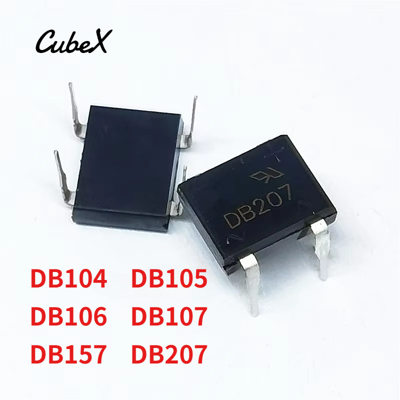 20Pcs DB104/DB105/DB106/DB107/DB157/DB207 DIP-4 Package 1A-2A 1000V ...