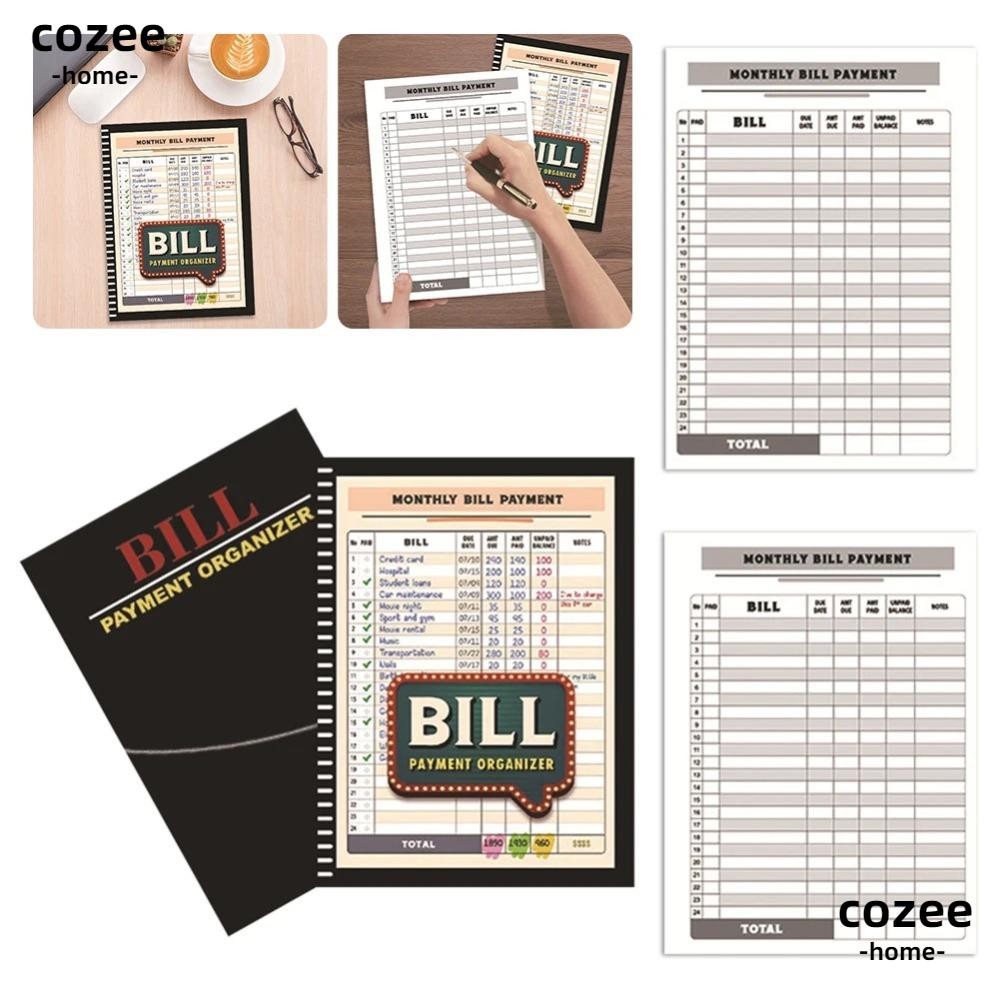 COZEE Monthly Bill Payment Tracking Notebook, Budgeting Ledger Personal ...