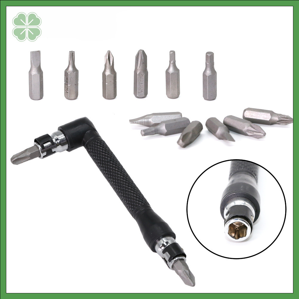 13pcs Right Angle Drill Extension Set with 10 Screwdriver Bits Flexible ...