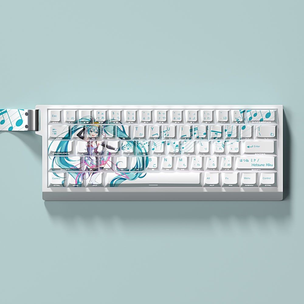 Hatsune Miku Keycap Cherry Profile PBT Letter Side-engraved Light ...