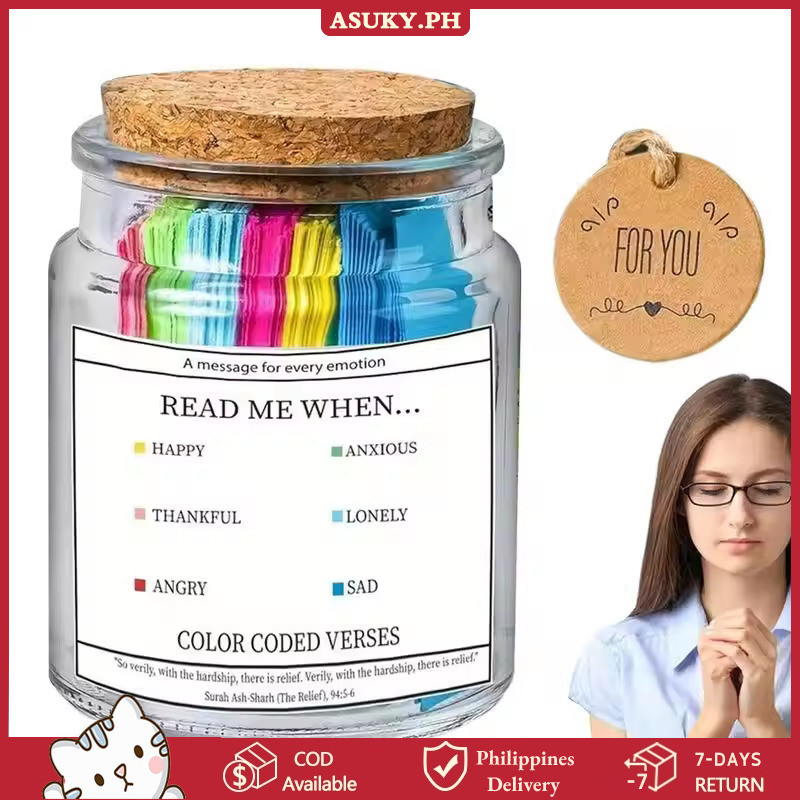 Bible Verse Jar Best Wishes Notes Glass Jars for Reading Quran Muslim ...