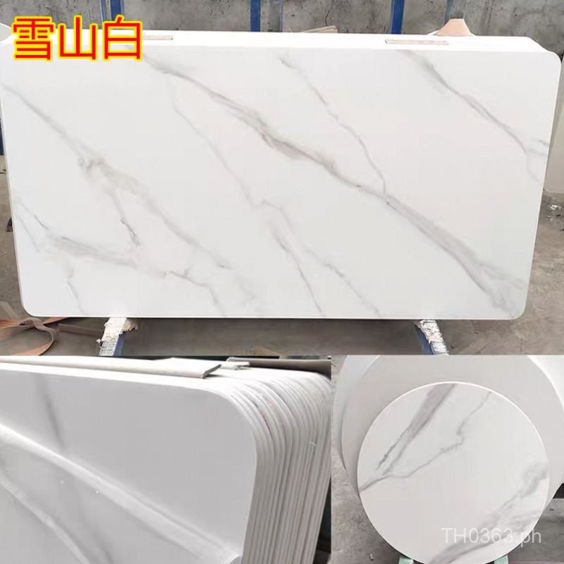 Oblong Square Rock Slab Marble Bar Counter Top Dining Table Irregular ...