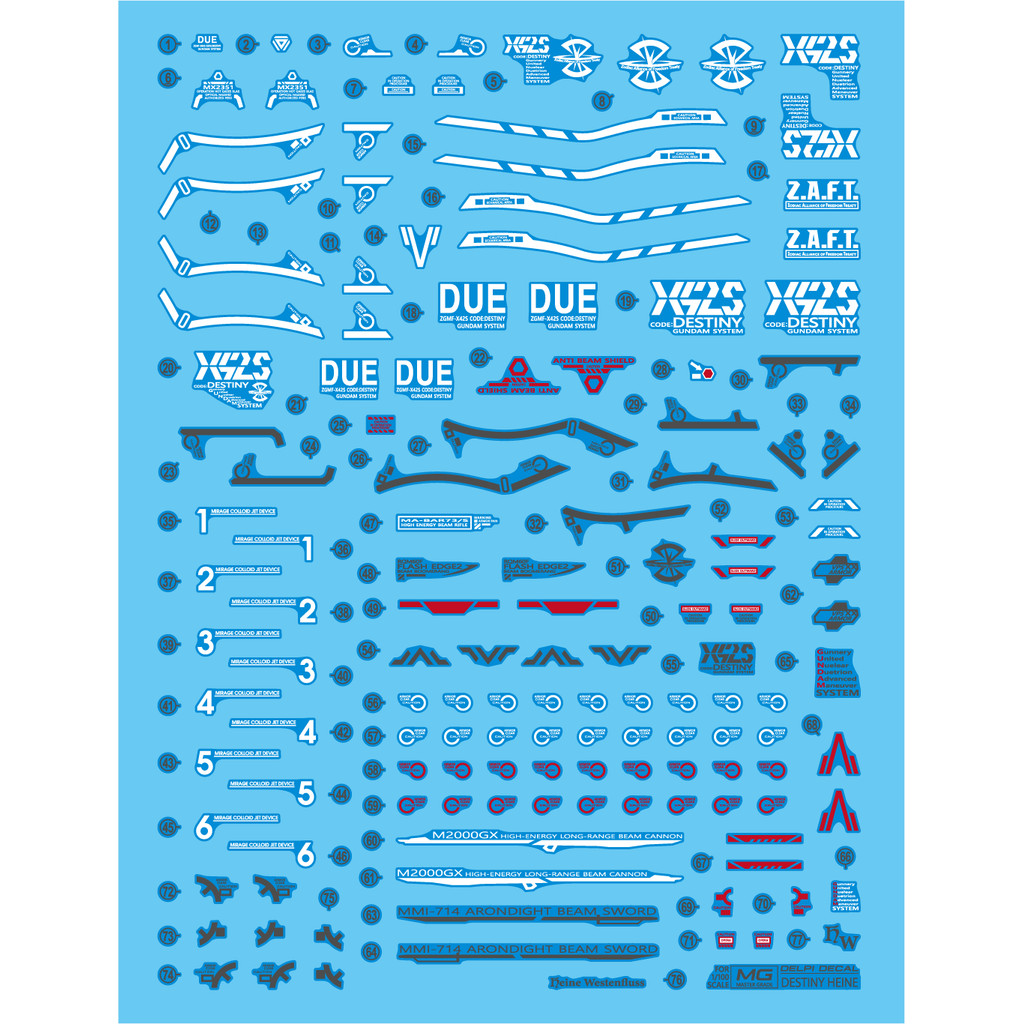 Delpi Decal MG Destiny Heine Waterslide Decals | Shopee Philippines