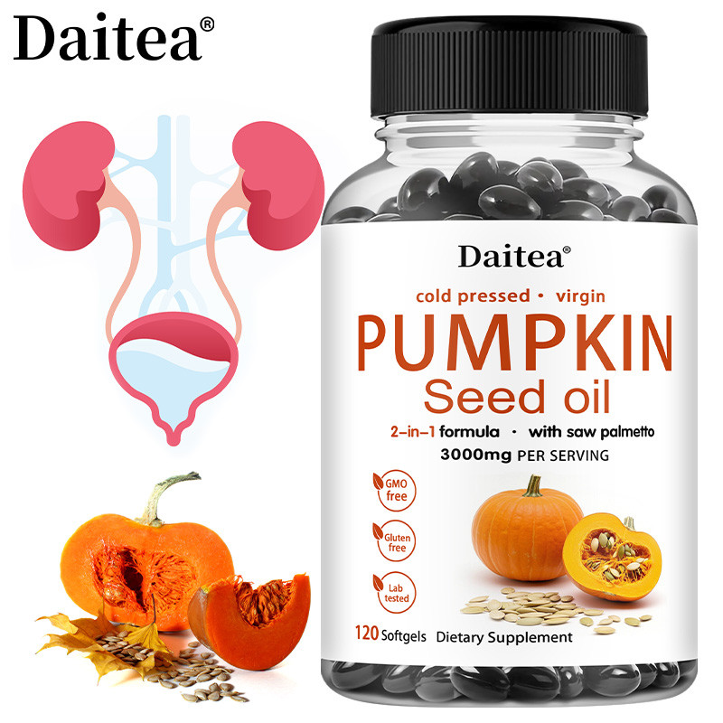 Daitea Pumpkin Seed Oil Supplement, 3000 Mg, 30/60/120 Capsules ...