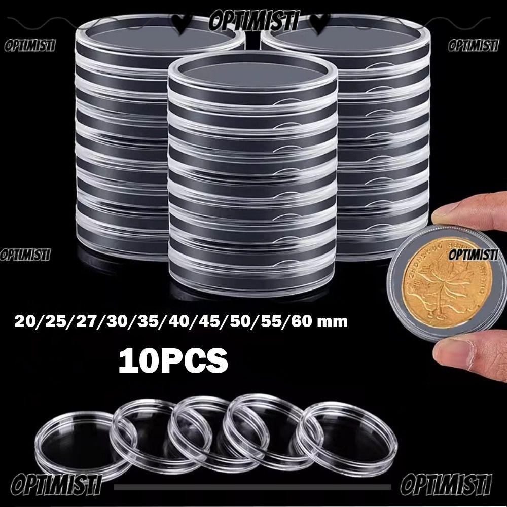 OPTIMISTI Acrylic Coin Capsule, Plastic Coinning Capsules, Coins ...