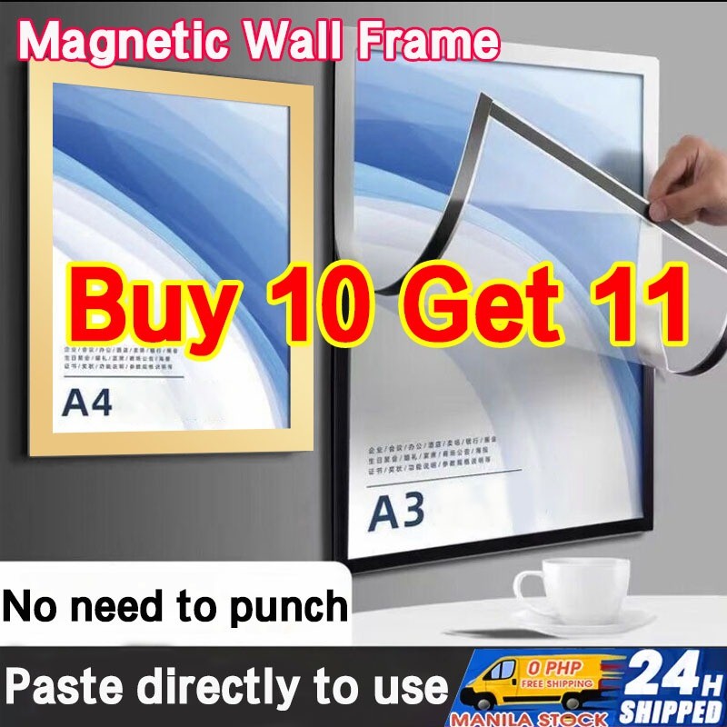 A4/A5/A6/A3x Photo Certificate Fraework Wall Sticker Magnetic Frame ...