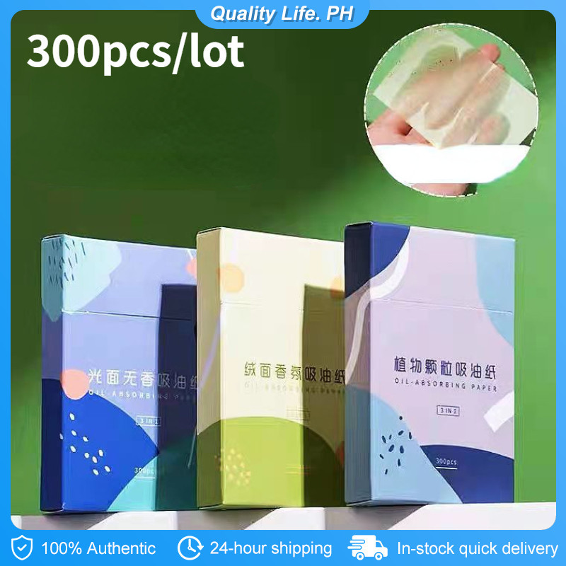 300pcs Facial Oil Control Absorption Sheets Tissue Face Blotting Paper ...