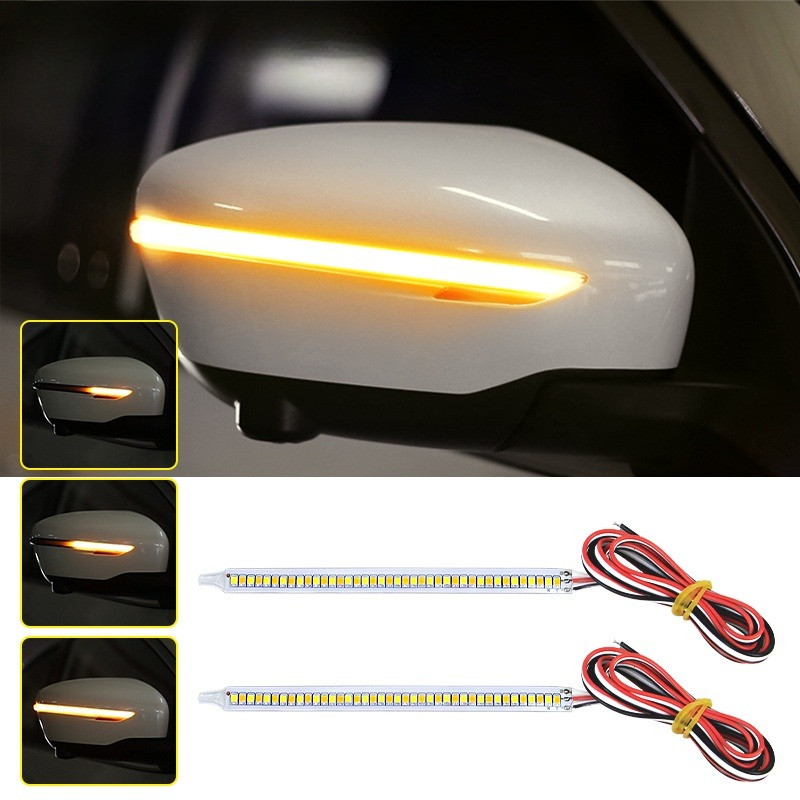 SEAMETAL Sequential Rear Mirror Turn Signal Light 12V Universal Dynamic ...