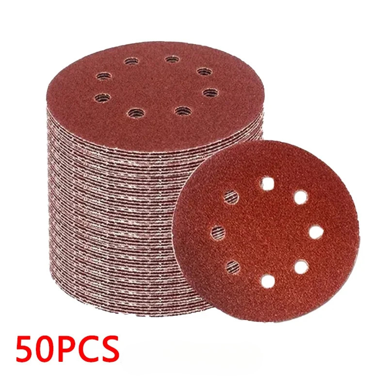 8 Hole 125mm Sandpaper Woodworking Metal Grinding Disc Abrasive ...