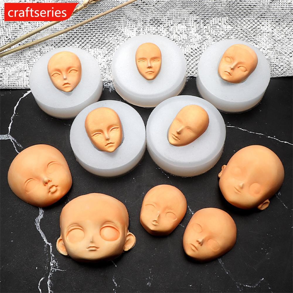 CRAFTSERIES Q Version 3D Facial Mould Clay Head Baby Face Molds ...