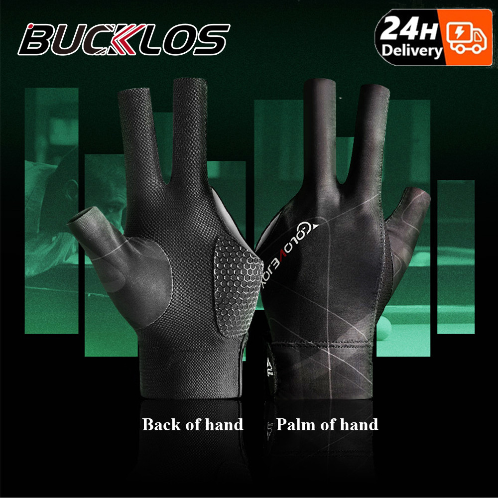 BUCKLOS Billiard Gloves Thickened Glove Billiard Three-finger Snooker ...