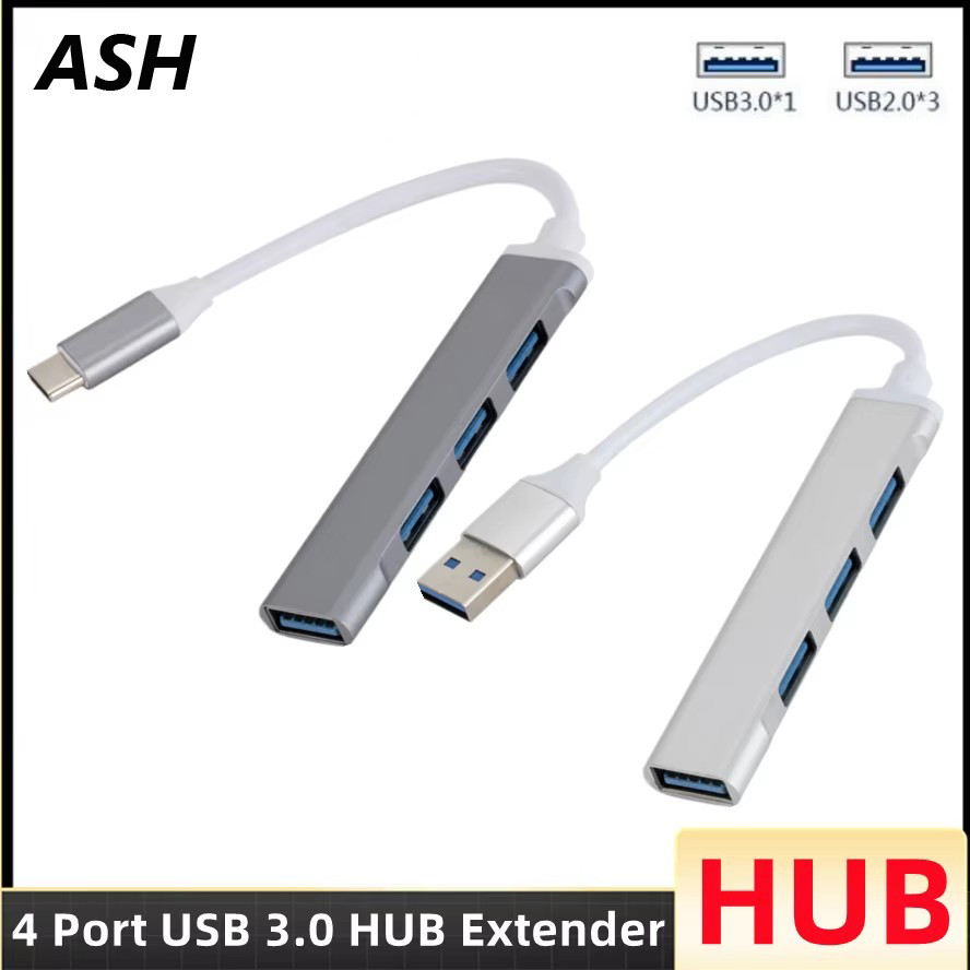 ASH 4 IN 1 Type C To USB A 3.0 HUB High Speed Multi Ports Splitter ...