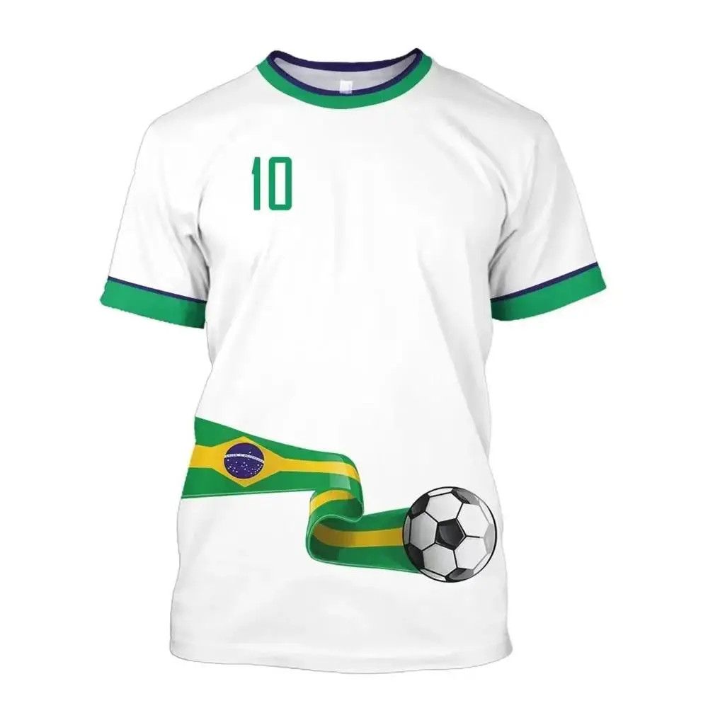 Brazil Jersey Men's T-shirt O-Neck Oversized Short Sleeve Men's ...