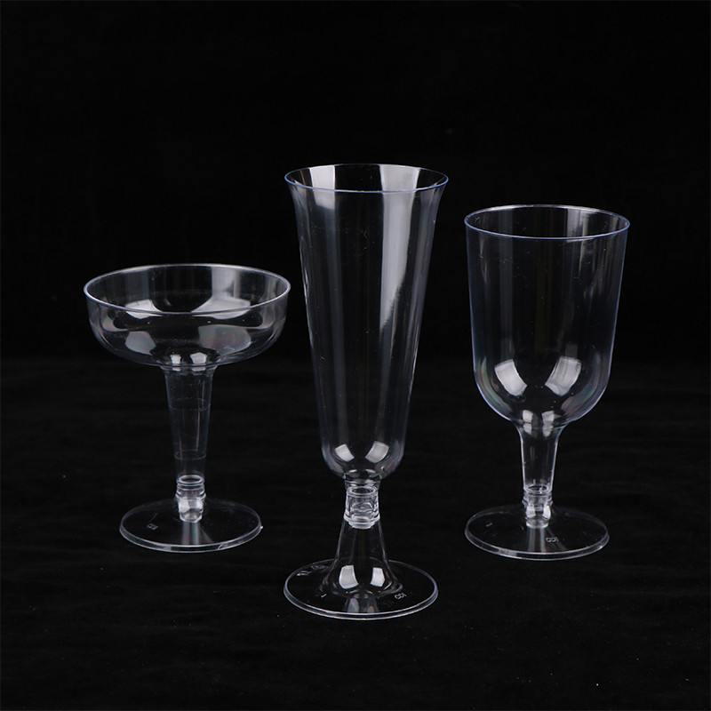 GMARTY 10Pcs Plastic Clear Champagne Cocktail Bar Cups Toasg Glasses ...