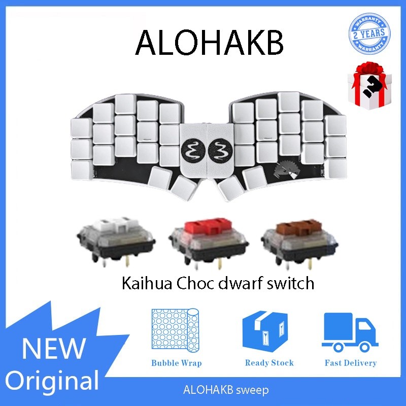 ALOHAKB sweep 34-key low-profile shaft custom split key | Shopee ...