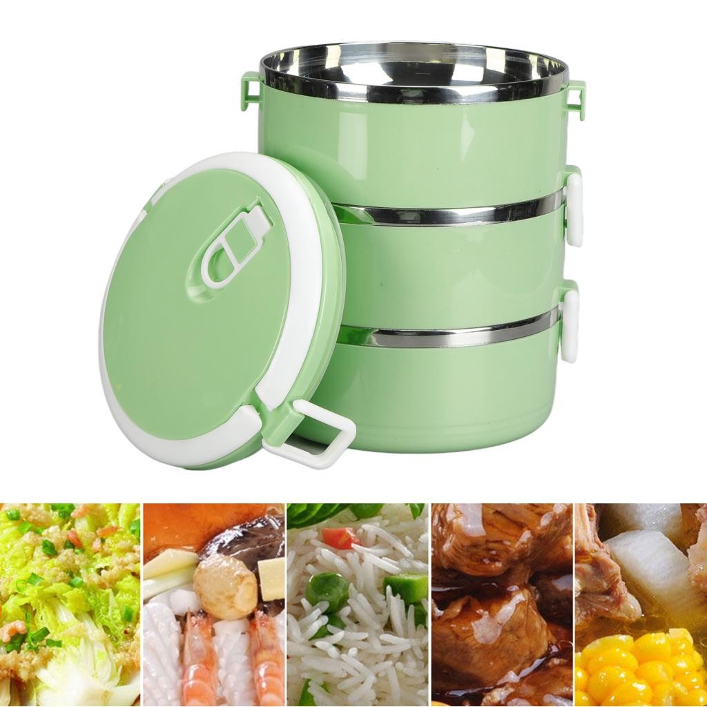 Meien Stainless Steel Bento Lunch Box Thermal Cylinder Container Food ...