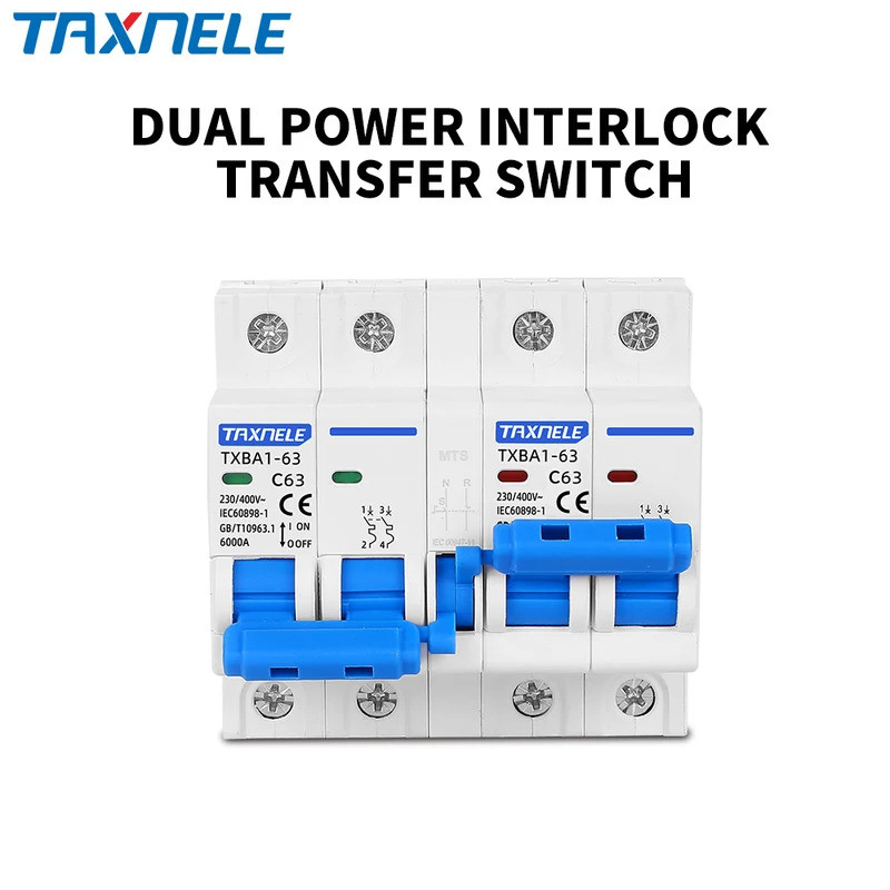 1P+1P 2P+2P Interlock Circuit Breaker MTS AC Dual Power Manual Transfer ...