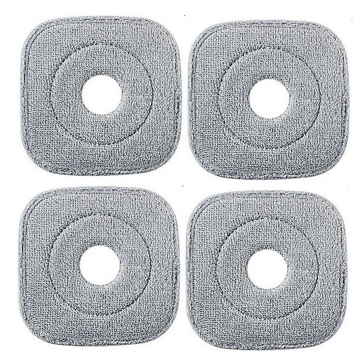 2/4 Pcs Self Wash Spin Mop Microfiber circular replacement cloth ...