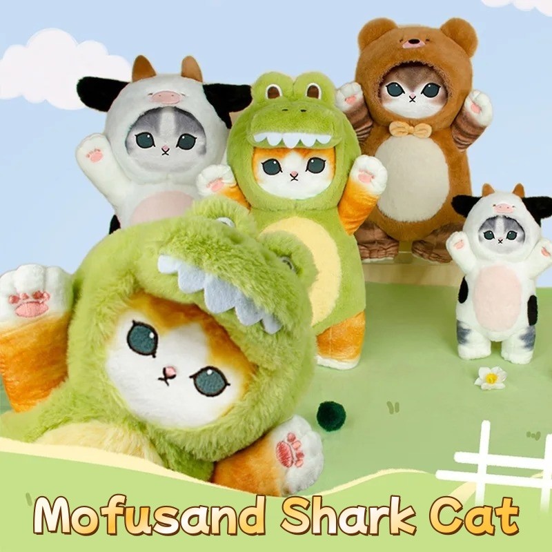 Mofusand Shark Cat Cos Series Cute Soft Plush Doll Cat Cosplay Rabbit ...