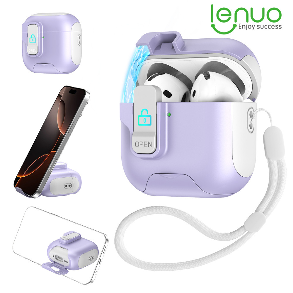 Lenuo Lock Headphone Case For Airpods 4 anc Pro 2 3 1 Pro2 Airpod ...