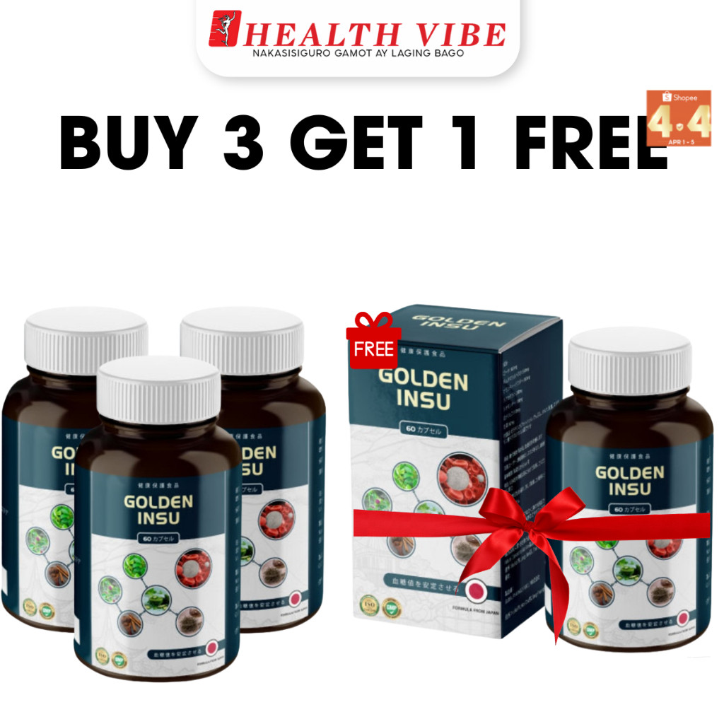 COMBO 4 GOLDEN INSU [60 CAPSULES/ 1 BOTTLE] FOR DIABETIS SUPPORT LOWERS ...